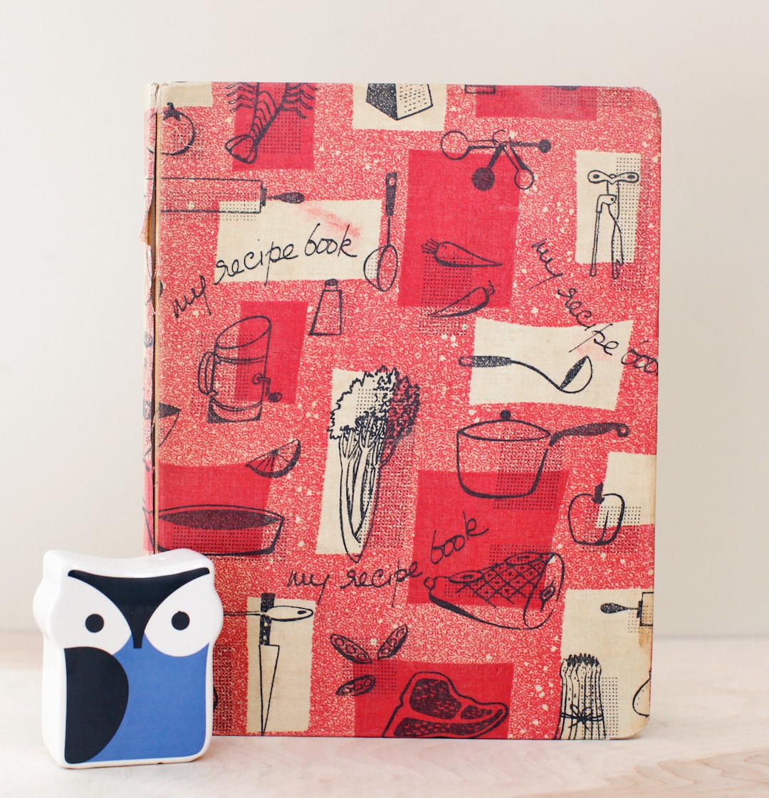 Mid Century Recipe Notebook W Home Cook Recipes & Clippings!/ Super ...