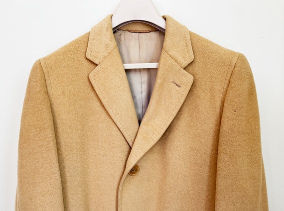 Camel Hair Men's Full Length Coat by Peter Arnello Si… - Gem