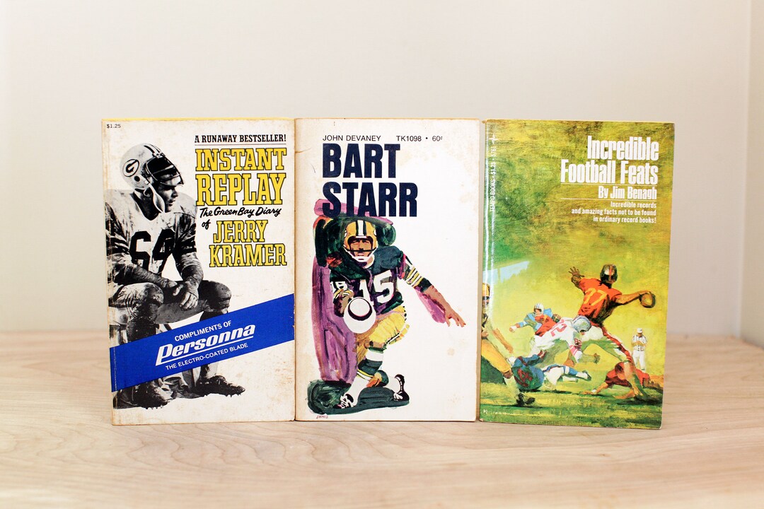 Trio of 70's Football Books/ Bart Starr, Incredible Football Feats ...