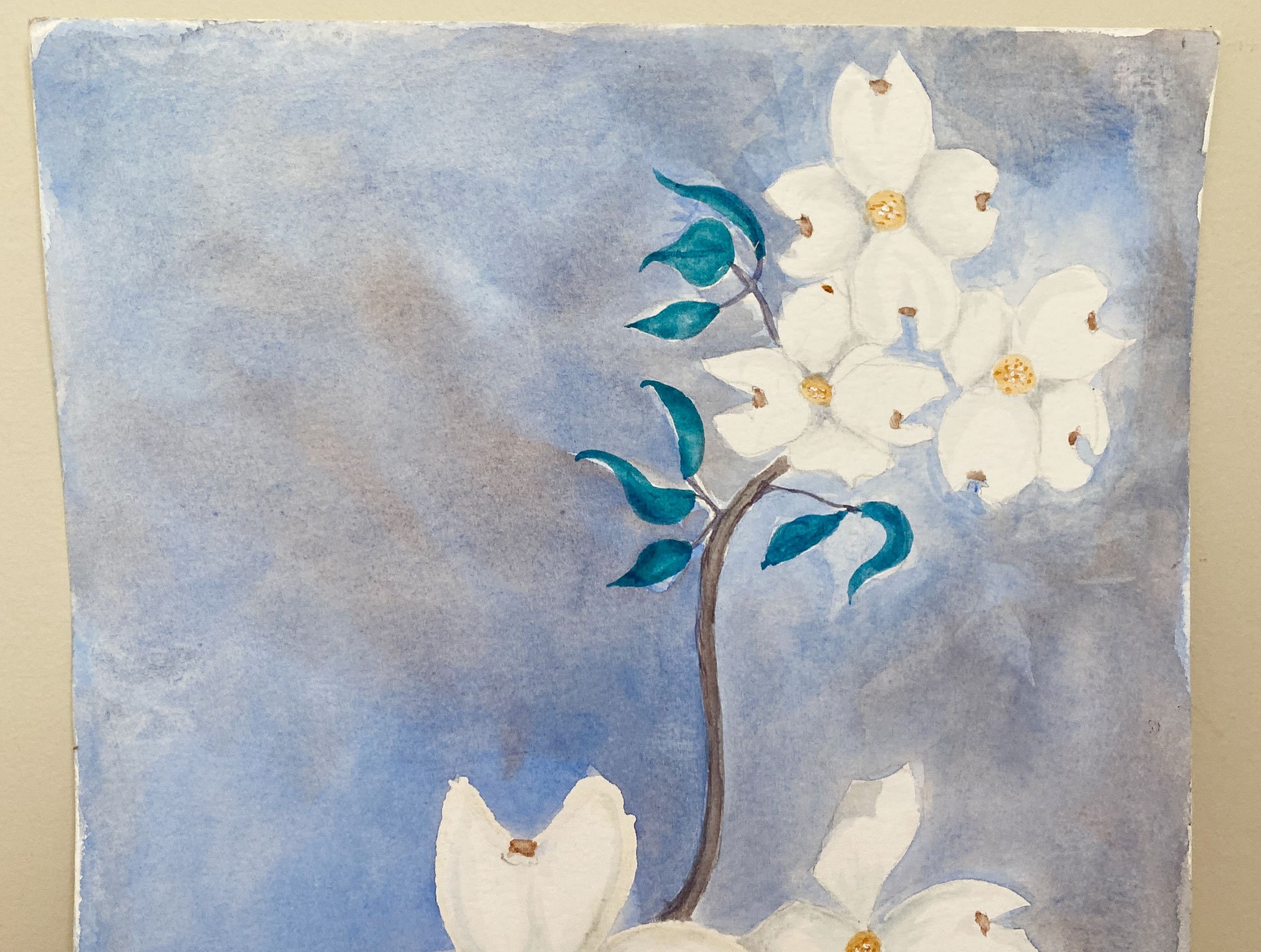 Original Vintage Dogwood Watercolor Painting/ Lovely Botanical | Etsy