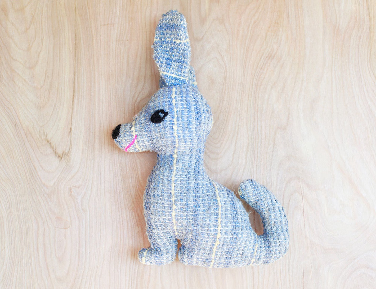 Vintage Dachshund in Handwoven Fabric and Made by Roberta | Etsy