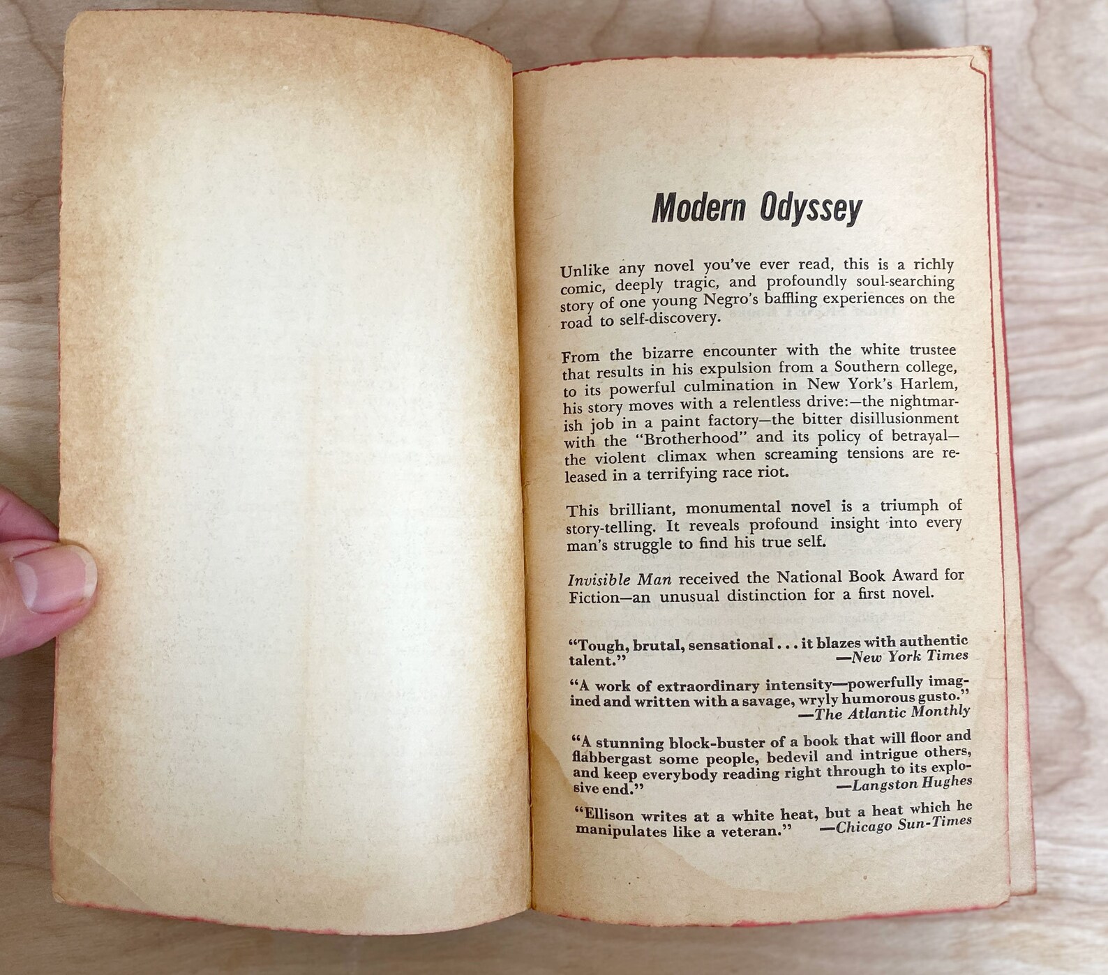 Invisible Man by Ralph Ellison/ National Book Award Winner/ - Etsy