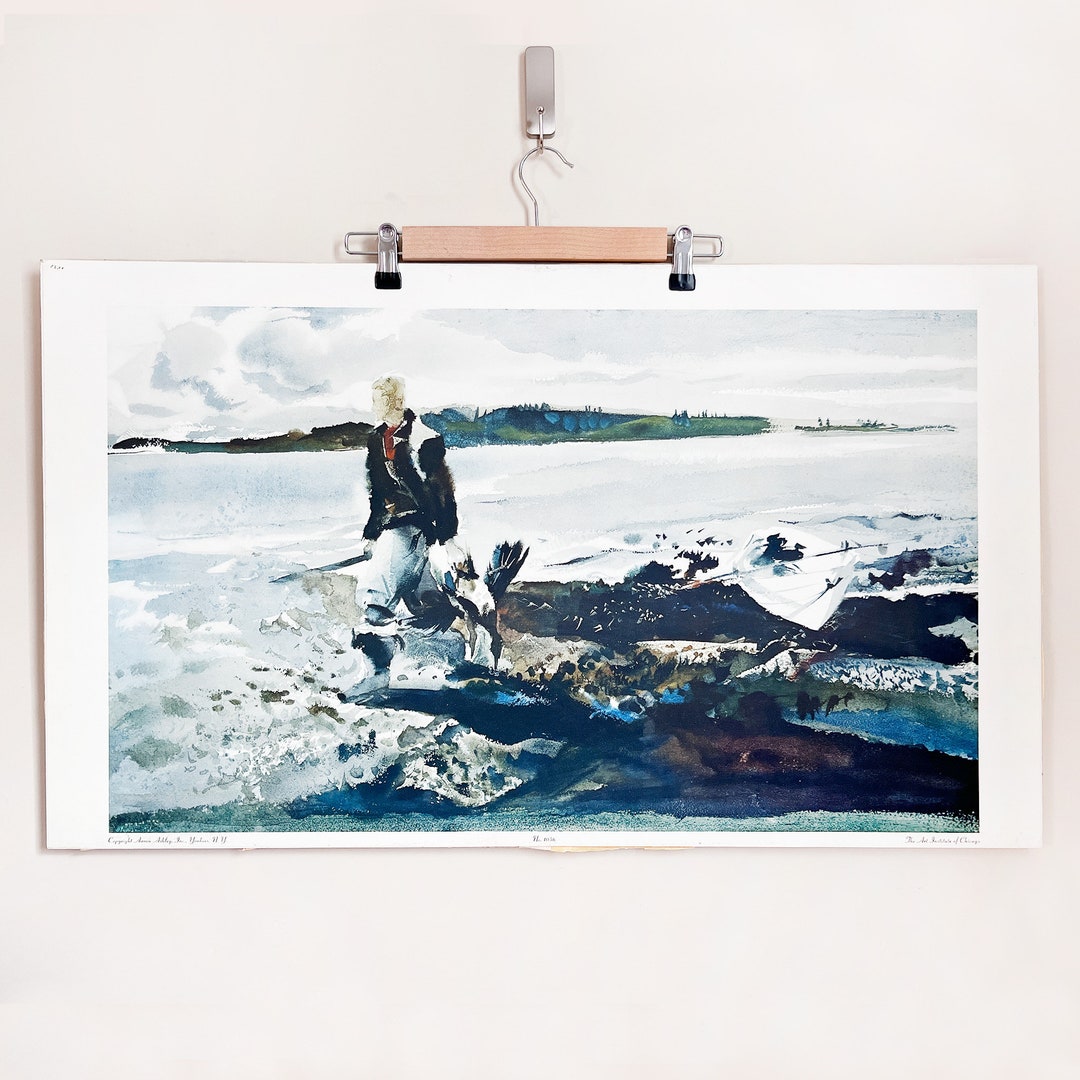 Andrew Wyeth Lithograph Print "coot Hunter" (no. 1056)/ Large 30 ...