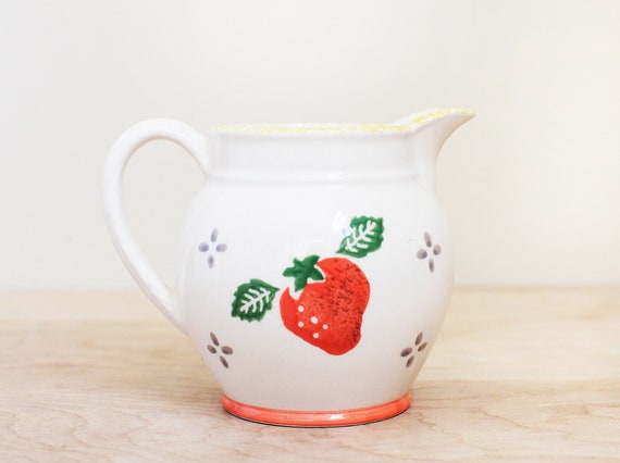 Laura Ashley Summer Fruits Pitcher/ Cute Small Farmhouse Style - Etsy