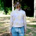 French Country Style Toile Jacket / Cute Jean Jacket Style W Lavender ...