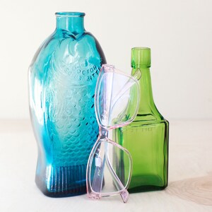 Two Wheaton Bitters Bottles/ Aqua Blue Doctor Fischs Bitters | Etsy