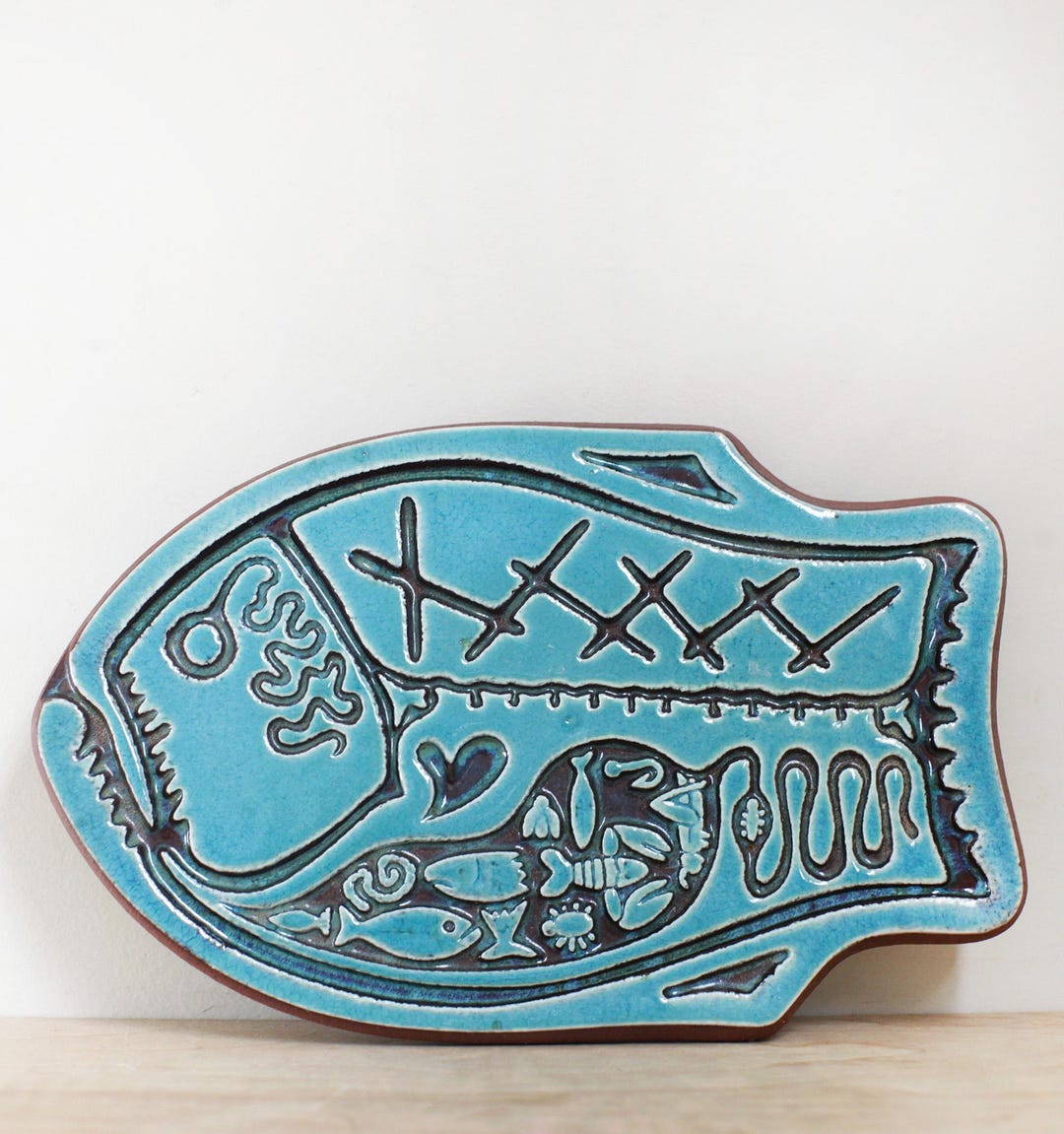 Friley & Fistick Studio Art Pottery Fish Trivet/ HTF Mid Century 60s ...