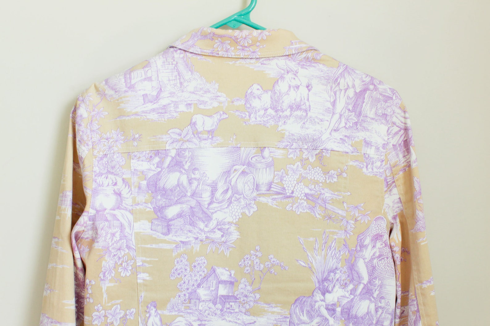 French Country Style Toile Jacket / Cute Jean Jacket Style W - Etsy