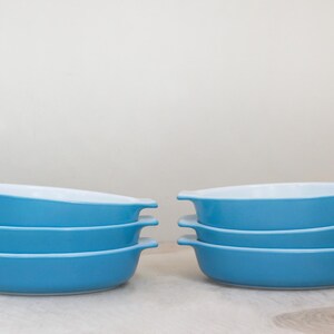 Set of SIX Pyrex Pixie Dishes/ Au Gratin Dish in Horizon Blue/ #700 10 ...