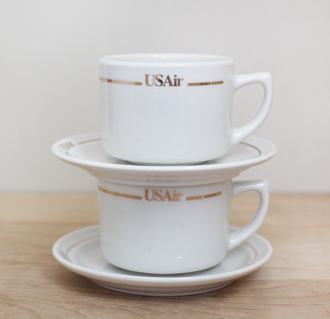 Set of 2 US Air First Class Tea Cup & Saucer by Mayer China/ HTF ...