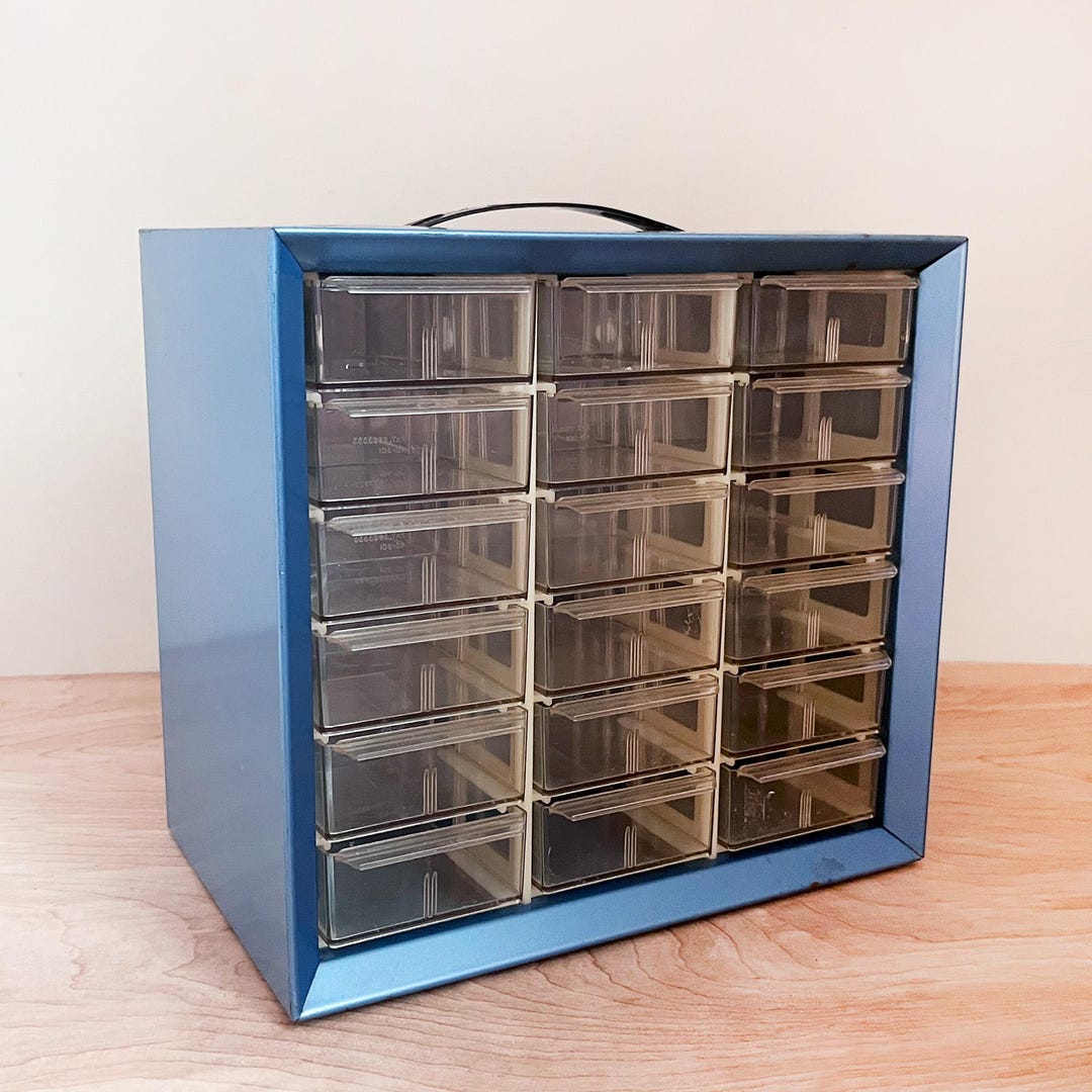 Akro-mils Table Top Metal Parts Cabinet/ Industrial Chic 18 Drawer ...