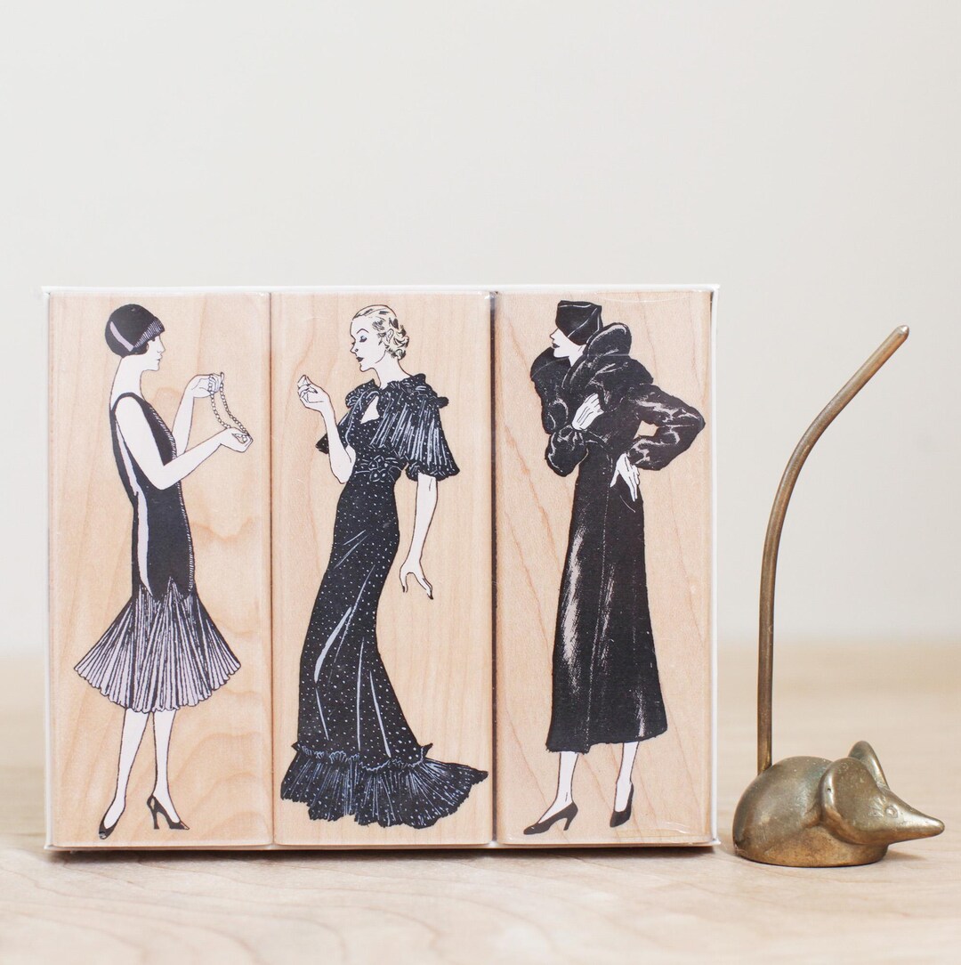 Hero Arts Retro 20s, 30s, 40s Ladies Stamp Set/ NOS 2002 Retired ...
