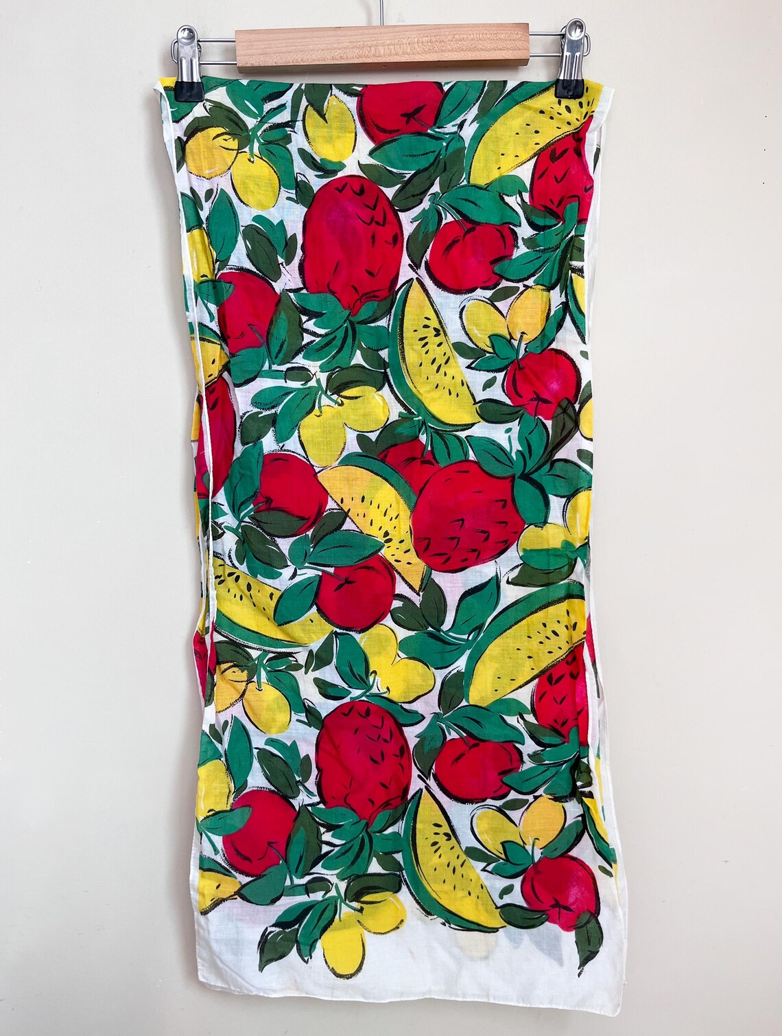 Honey Brand Tropical Fruit Scarf/ Unique Post Mod 1970s Era Design ...
