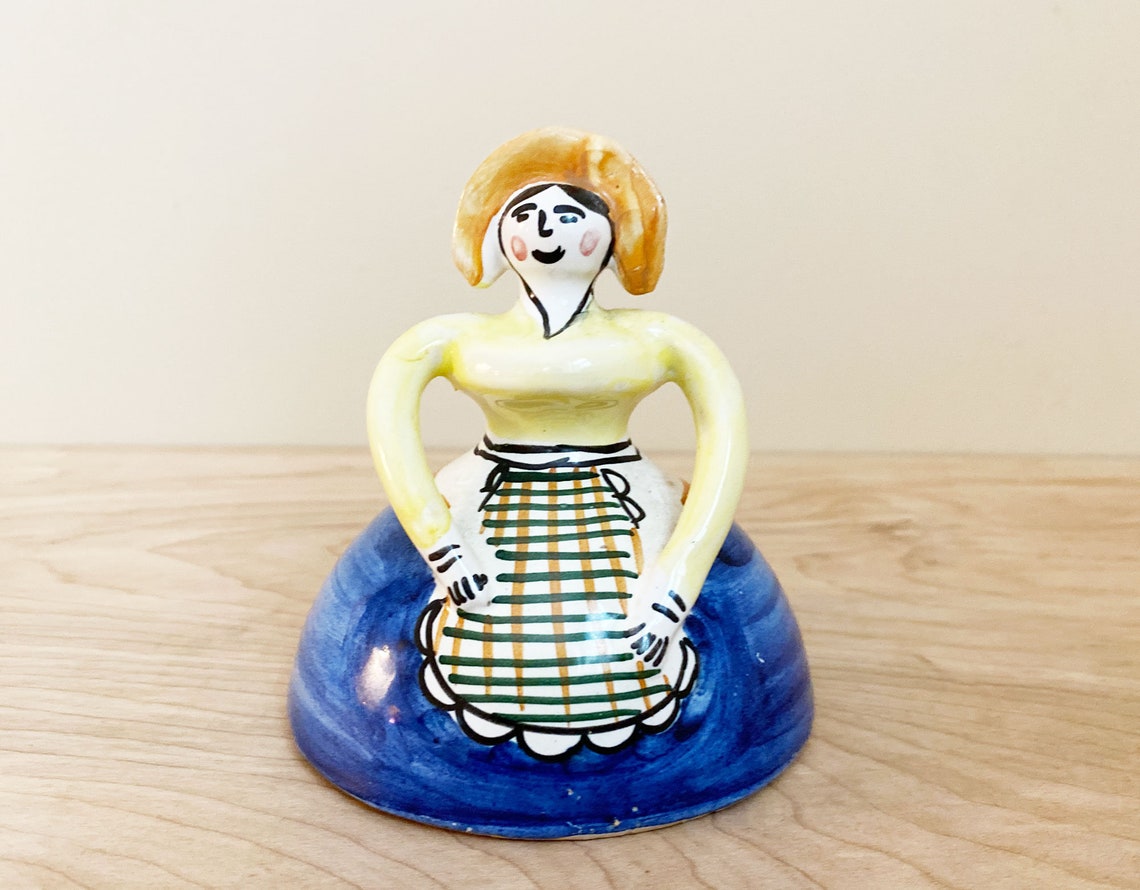 Pretty Spanish Lady Bell/ Hand Painted Ceramic Figure/ Mid - Etsy
