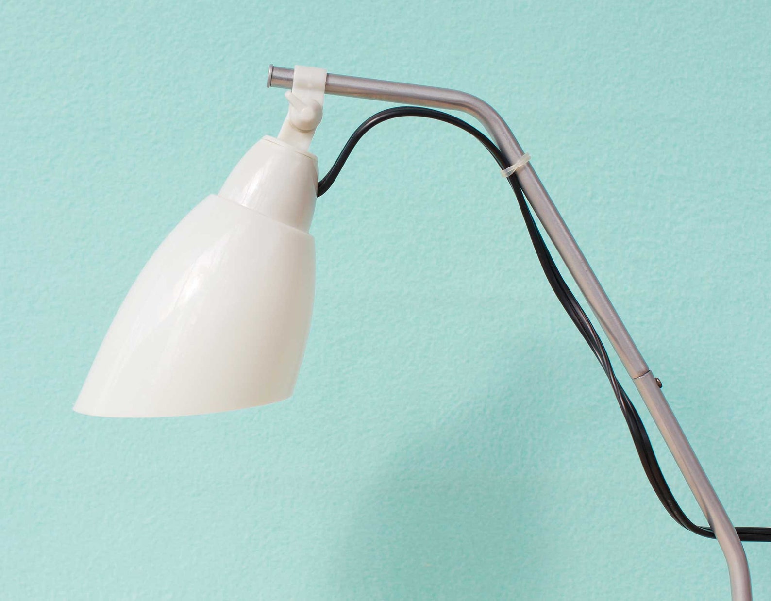 White Lucite Plastic Desk Lamp/unique Mod Shaped Shade With | Etsy