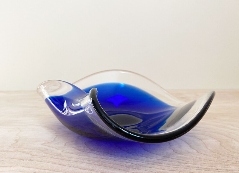 Beautiful MCM Glass Bowl or Ashtray/unique Mid Century Shape | Etsy