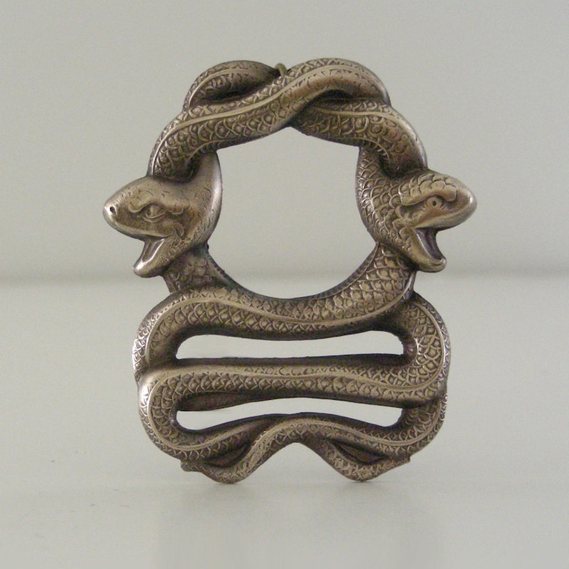 Large Brass Snake Pendant - Etsy
