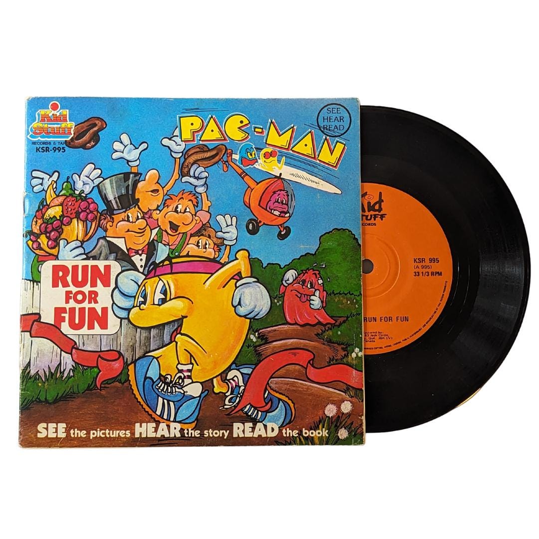 Pac-man Run for Fun Book and Record 1980's - Etsy