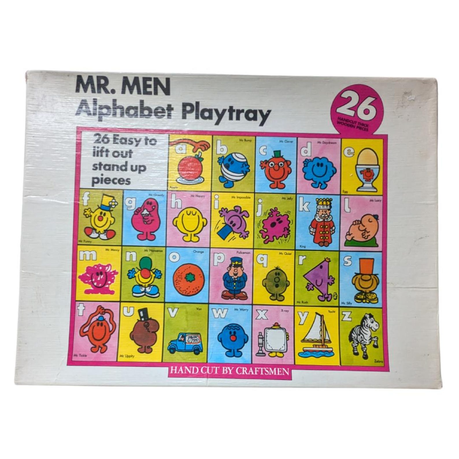 Mr. Men Alphabet Playtray Wooden Puzzle 1978 - Etsy