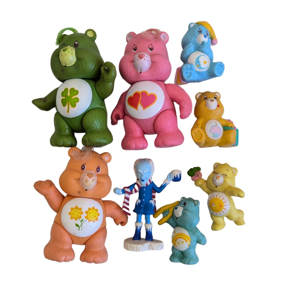 Care Bears Vintage 80's Figures Bundle of 8 Poseable and PVC - Etsy