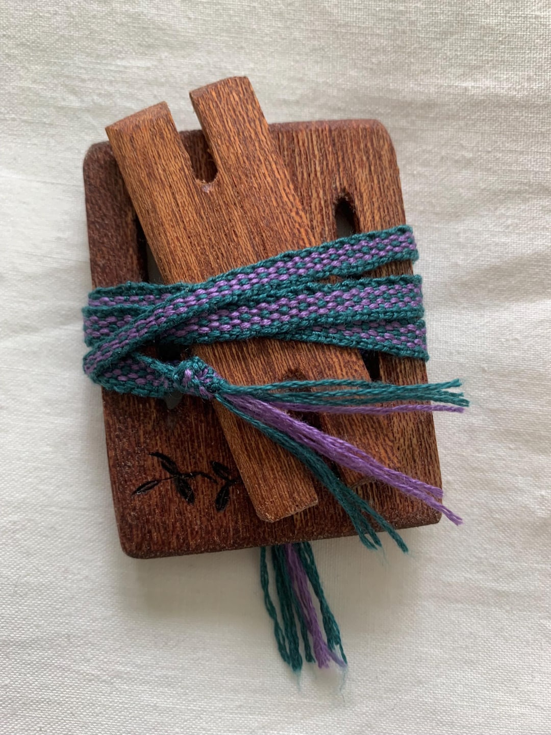 Mini Band Rigid Heddle Loom and Shuttle-beater, for Backstrap Band or ...