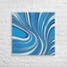 Curvy Line Abstract Canvas - Blue and White Modern Wall Art - Etsy