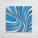 Curvy Line Abstract Canvas - Blue and White Modern Wall Art - Etsy