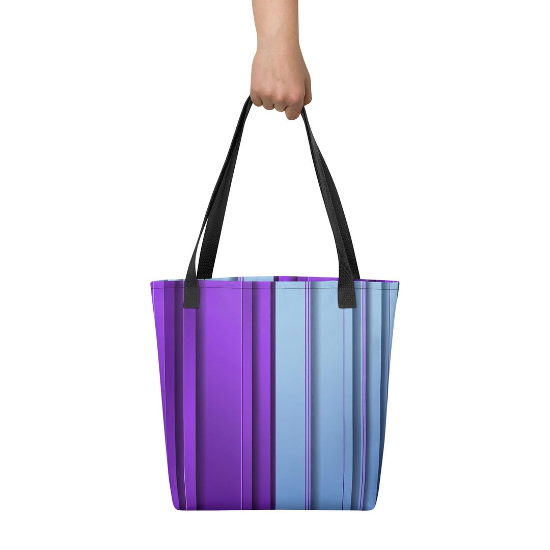 Purple and Blue Bag, Two Tone Bag, Two Colors Bag, Purple and Blue Tote ...