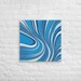 Curvy Line Abstract Canvas - Blue and White Modern Wall Art - Etsy