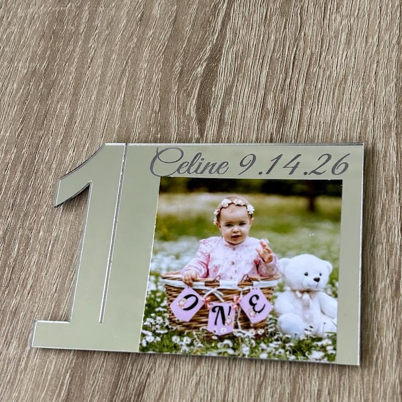 50th Birthday Photo Frame, Birthday Photo Magnet Gift, Picture Frame ...