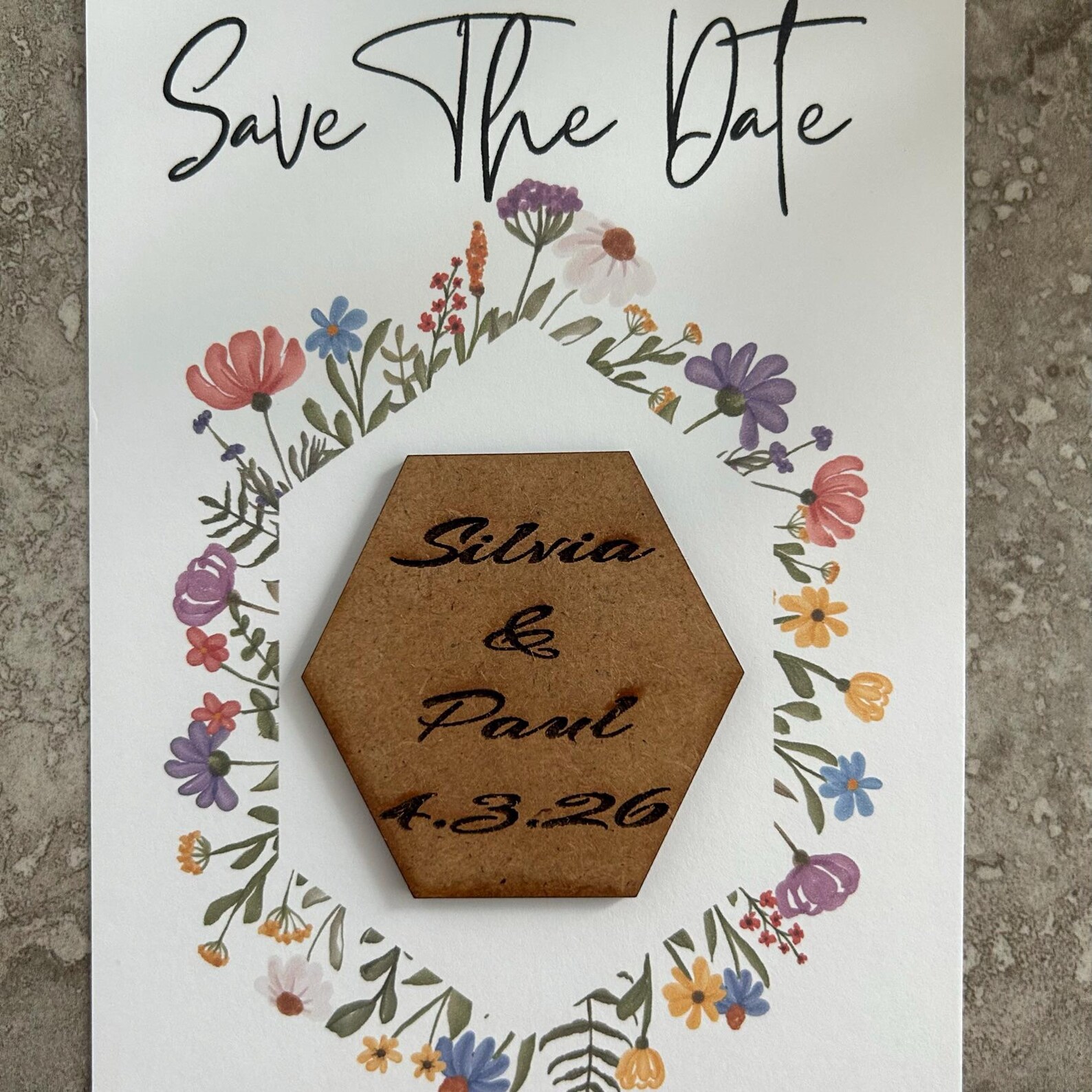 Save the Dates Magnet With Cards, Minimalist Save Our Date , Simple ...
