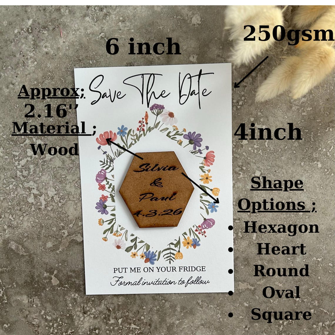 Save the Dates Magnet With Cards, Minimalist Save Our Date , Simple ...