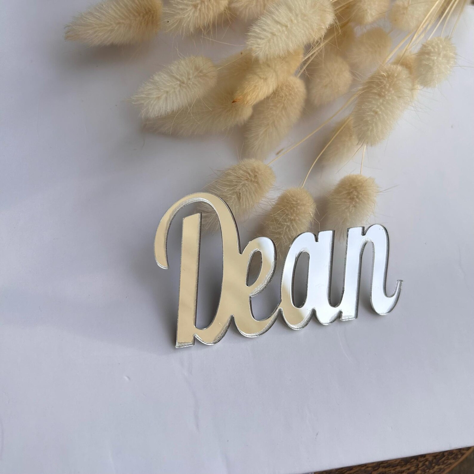 Wedding Place Cards, Gold Laser Cut Names, Gold Silver Table Sign Name ...