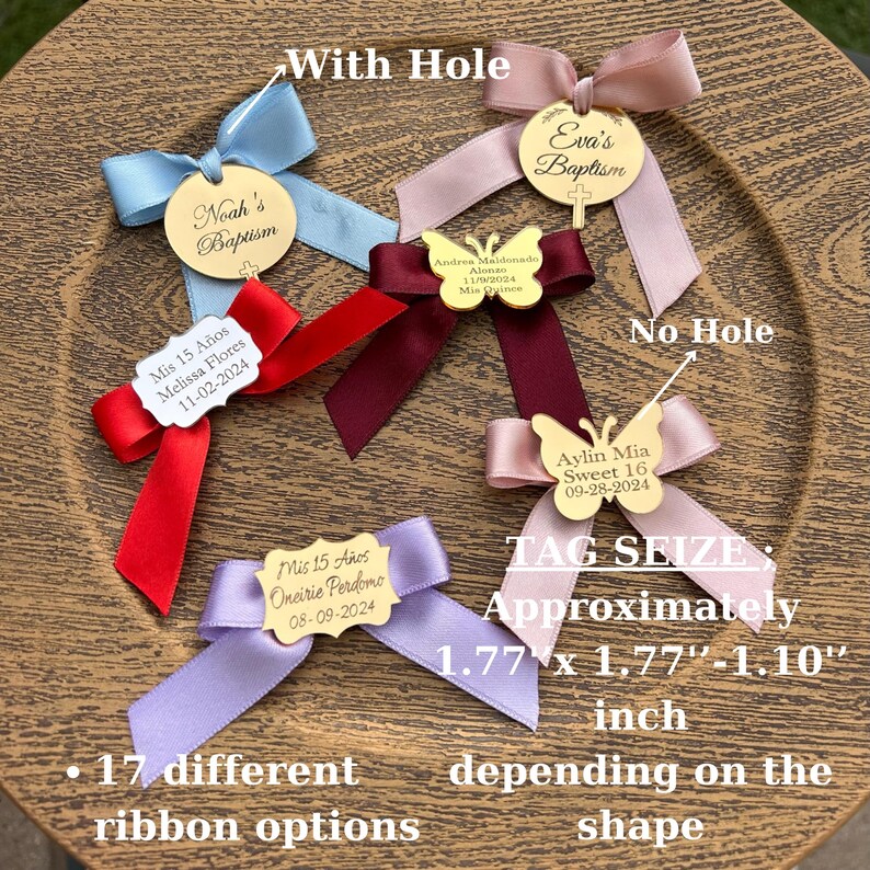 Tiara Crown Tags, Tiara Custom Acrylic Mirror Tag, Chocolate Name Tag ...