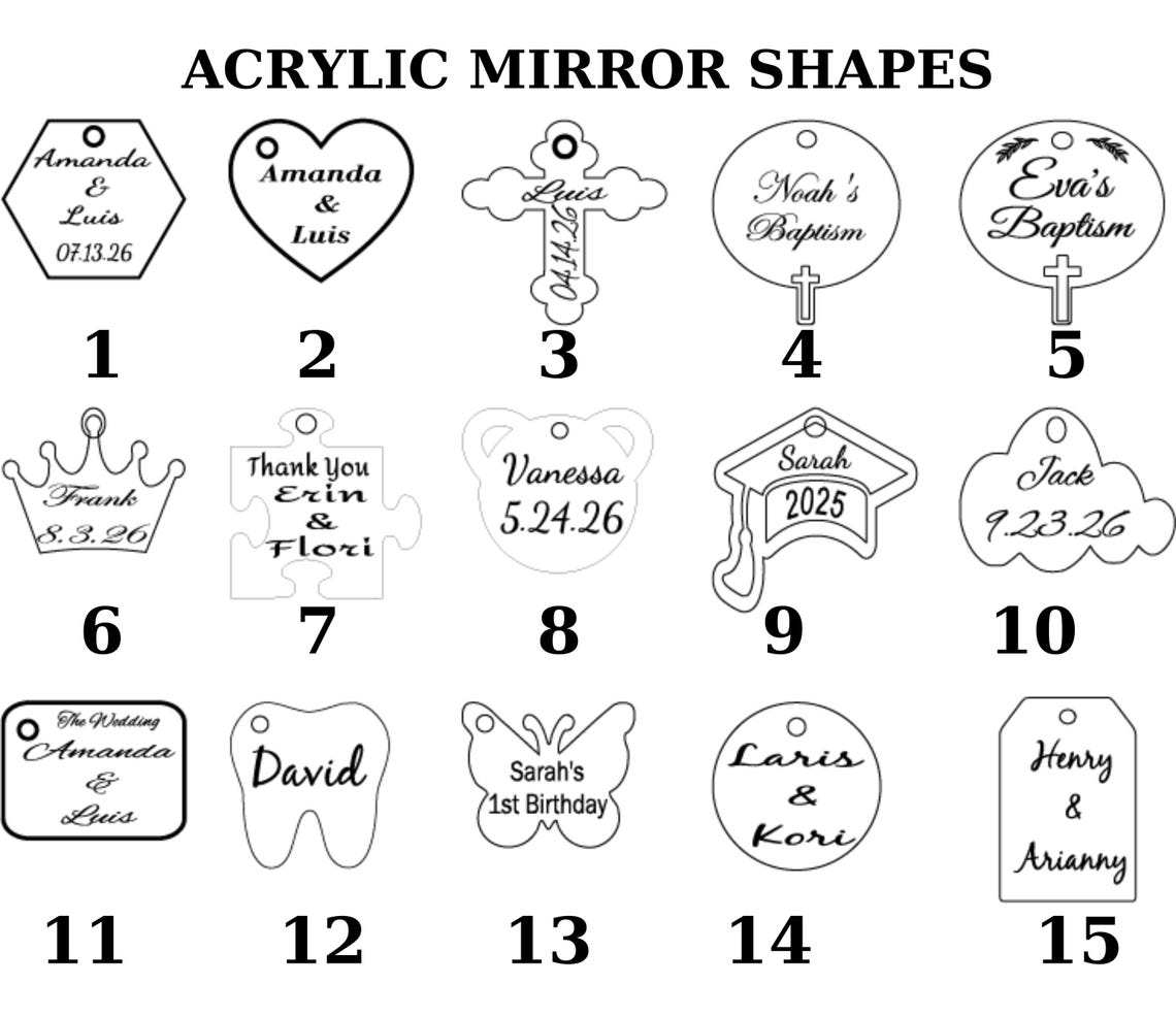 Baptism Favor Tag,cross Acrylic Mirror Tag, Personalized Gold Tag, Mi ...