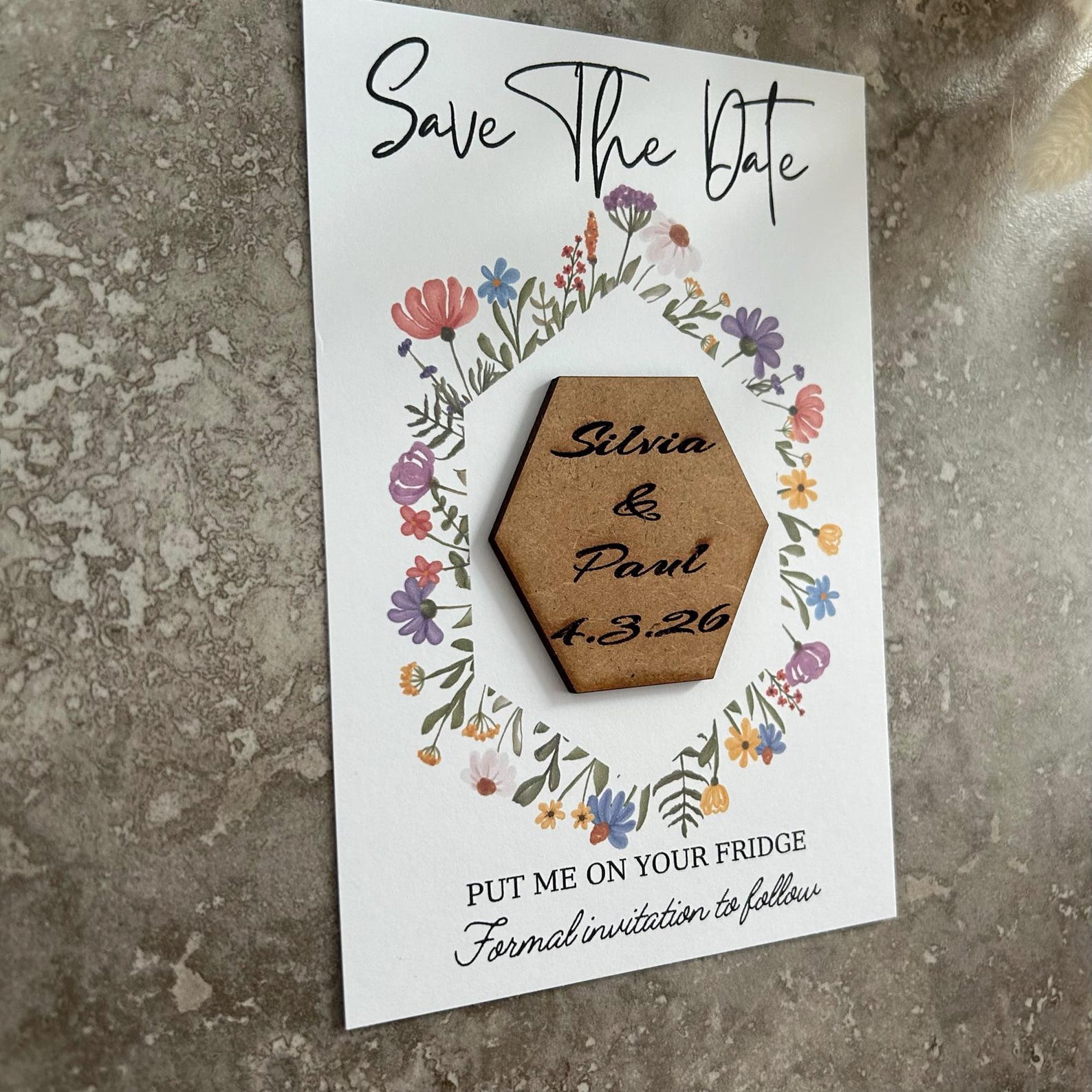 Save the Dates Magnet With Cards, Minimalist Save Our Date , Simple ...