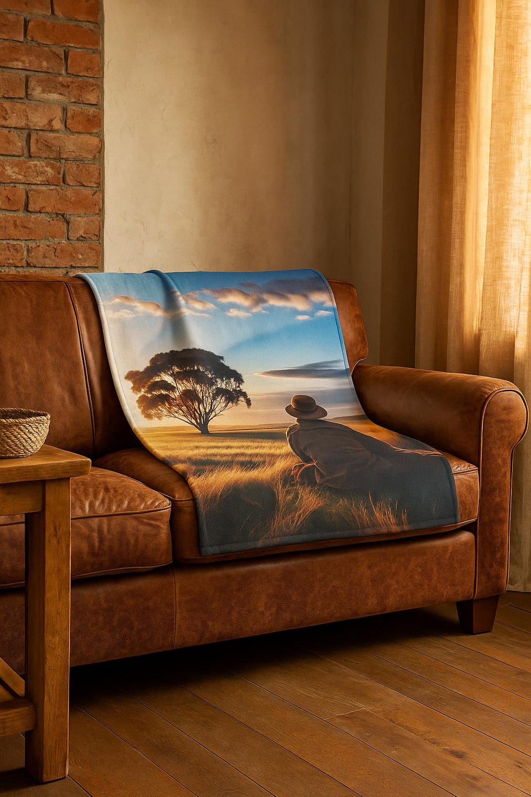Australian Outback Fleece Blanket – Rustic Country Comfort - Etsy