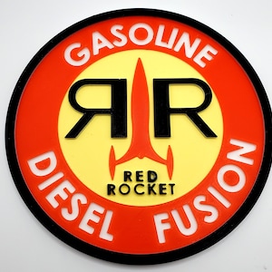 Red Rocket Fallout Sign - Sign Wall Art - Etsy