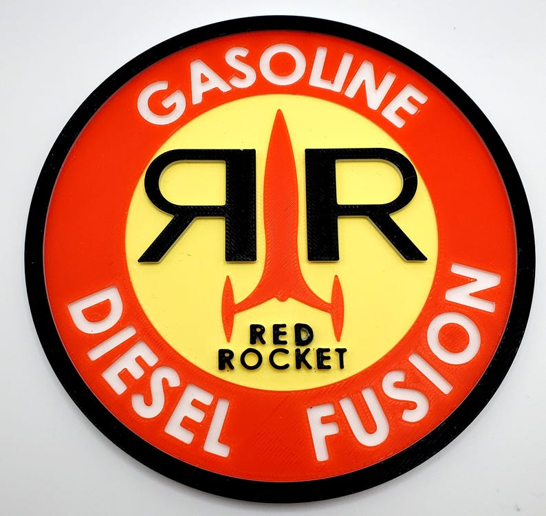 Red Rocket Fallout Sign - Sign Wall Art - Etsy