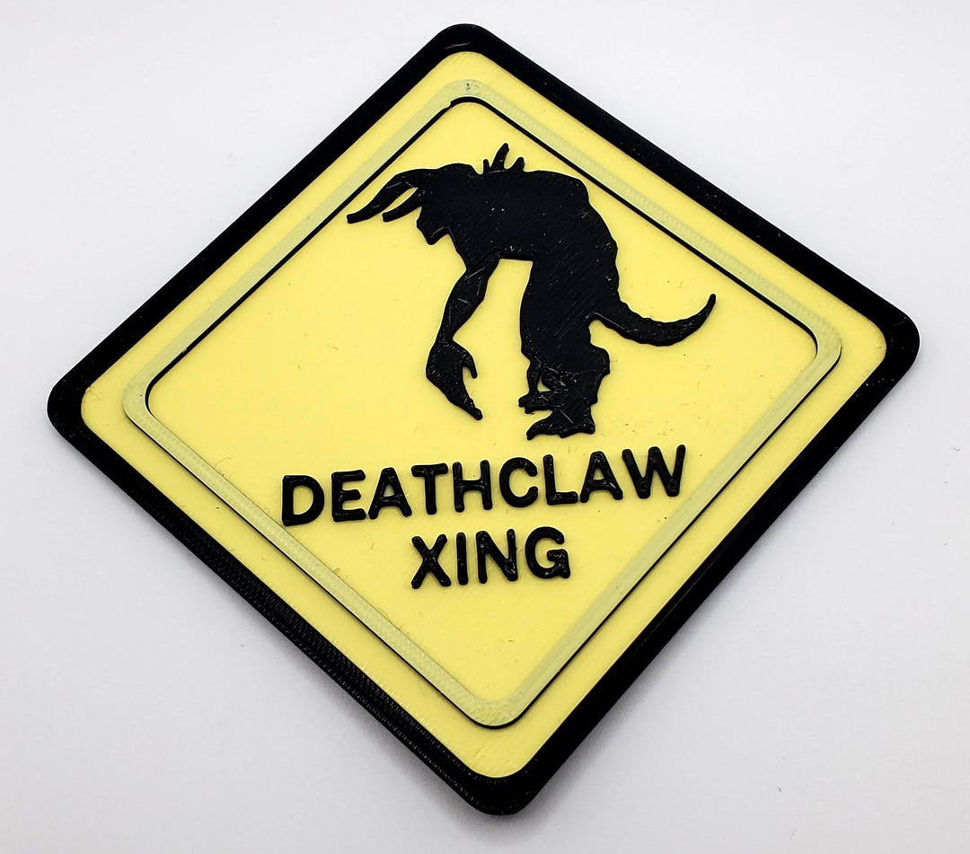 Deathclaw Crossing Sign - Wall Art - Etsy