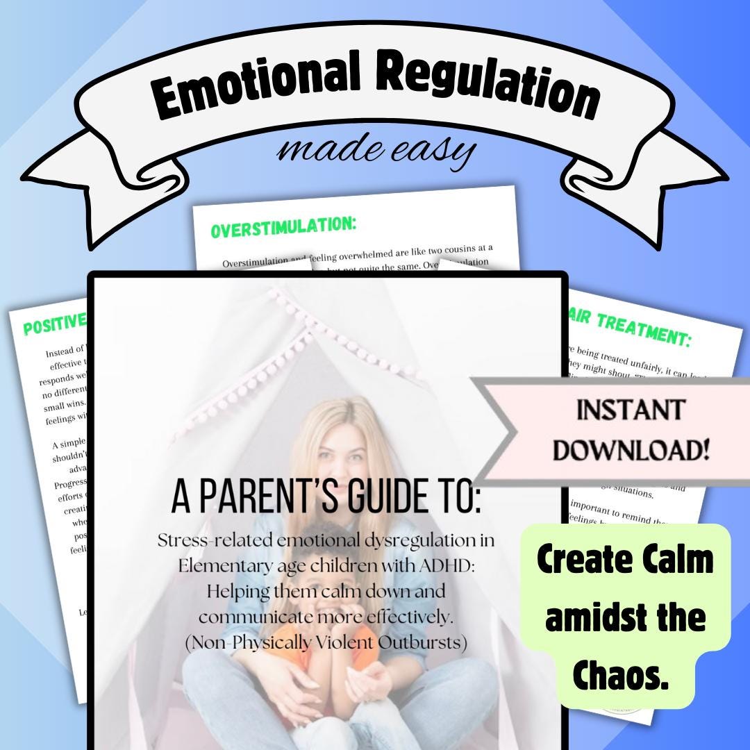 Parents Guide to Helping Your ADHD Child With Non-violent Emotional ...