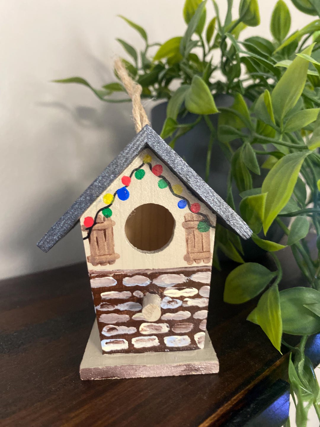 Birdhouse Hand Painted Decorative Ornament or Display Piece Cute as a ...