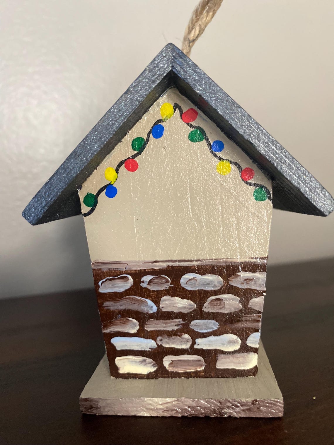 Birdhouse Hand Painted Decorative Ornament or Display Piece Cute as a ...