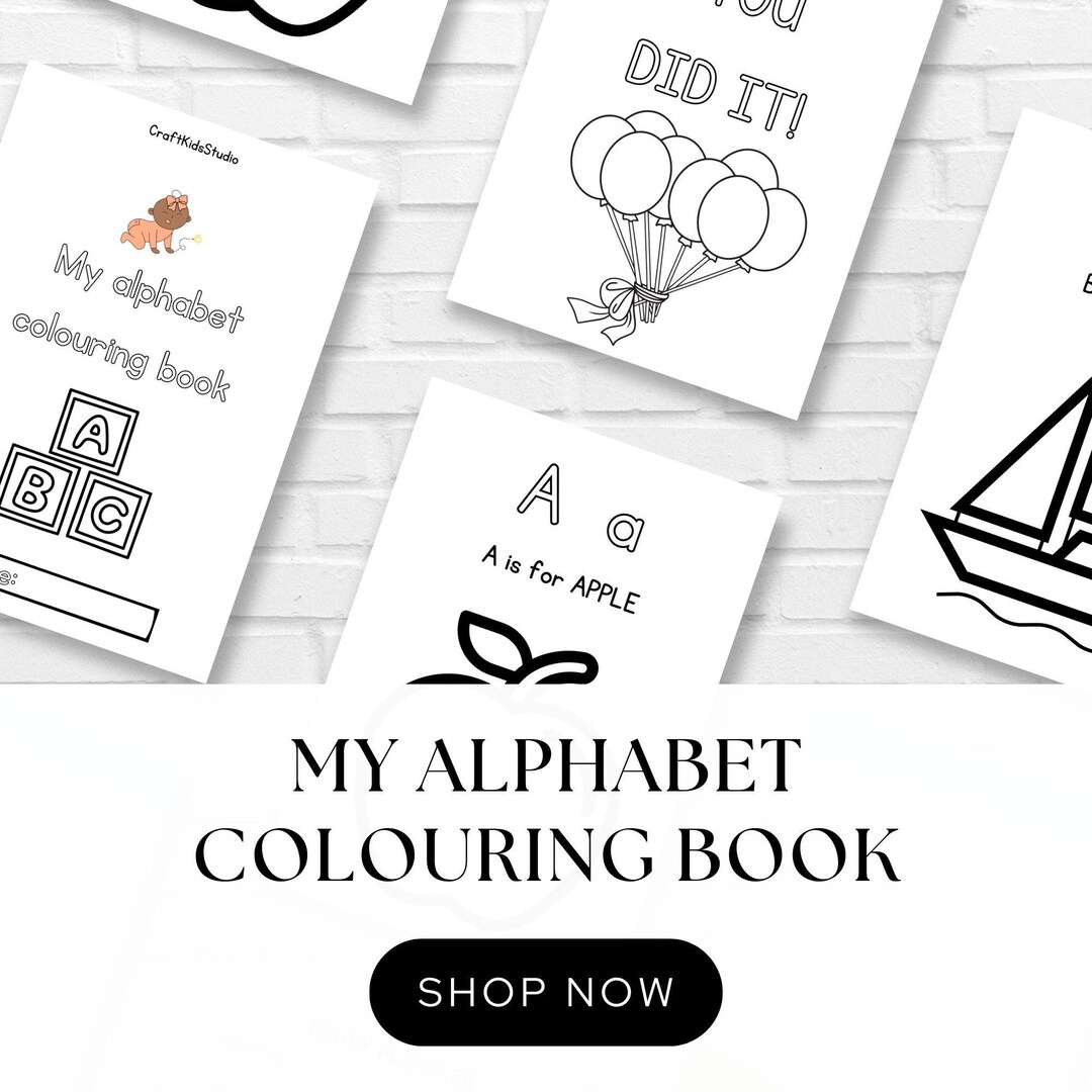 Learn Your Abcs: Alphabet Coloring Fun for Kids - Etsy