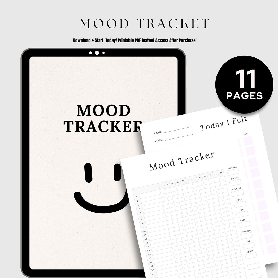 Mood Tracking Planner Understand and Manage Your Emotions - Etsy