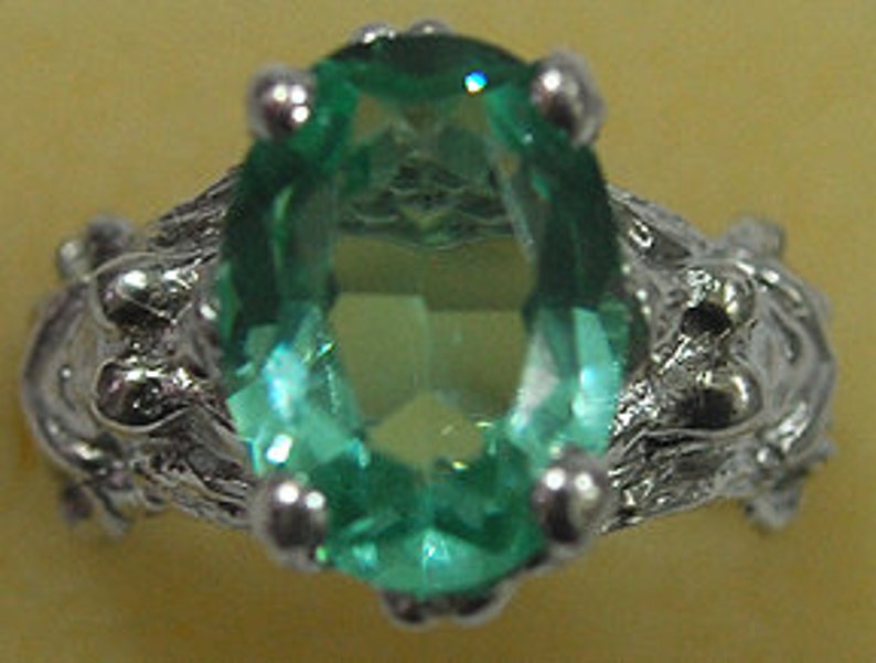 Art Nouveau Style, Aqua Uranium Vaseline Glass Glowing Maiden Caryatid ...