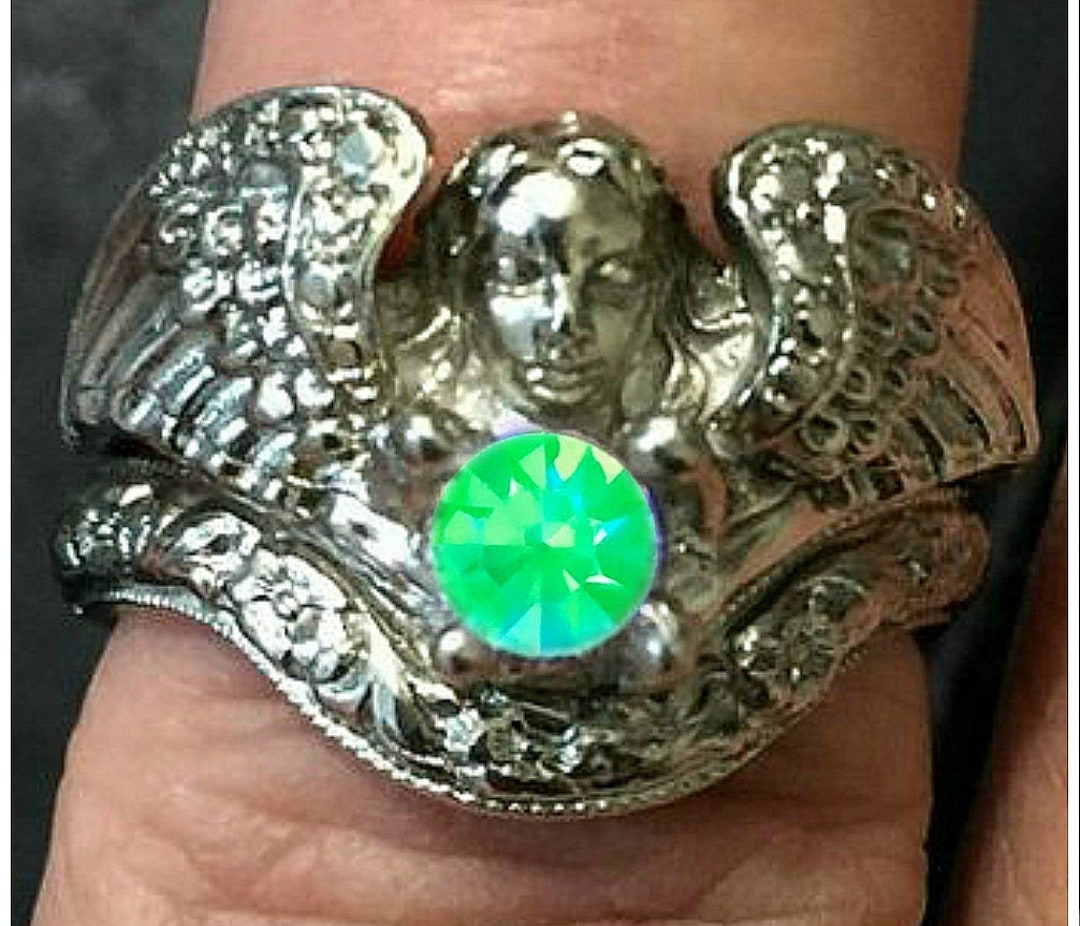 Heavenly Praying Victorian Angel Wedding Bridal Set Silver Renaissance ...