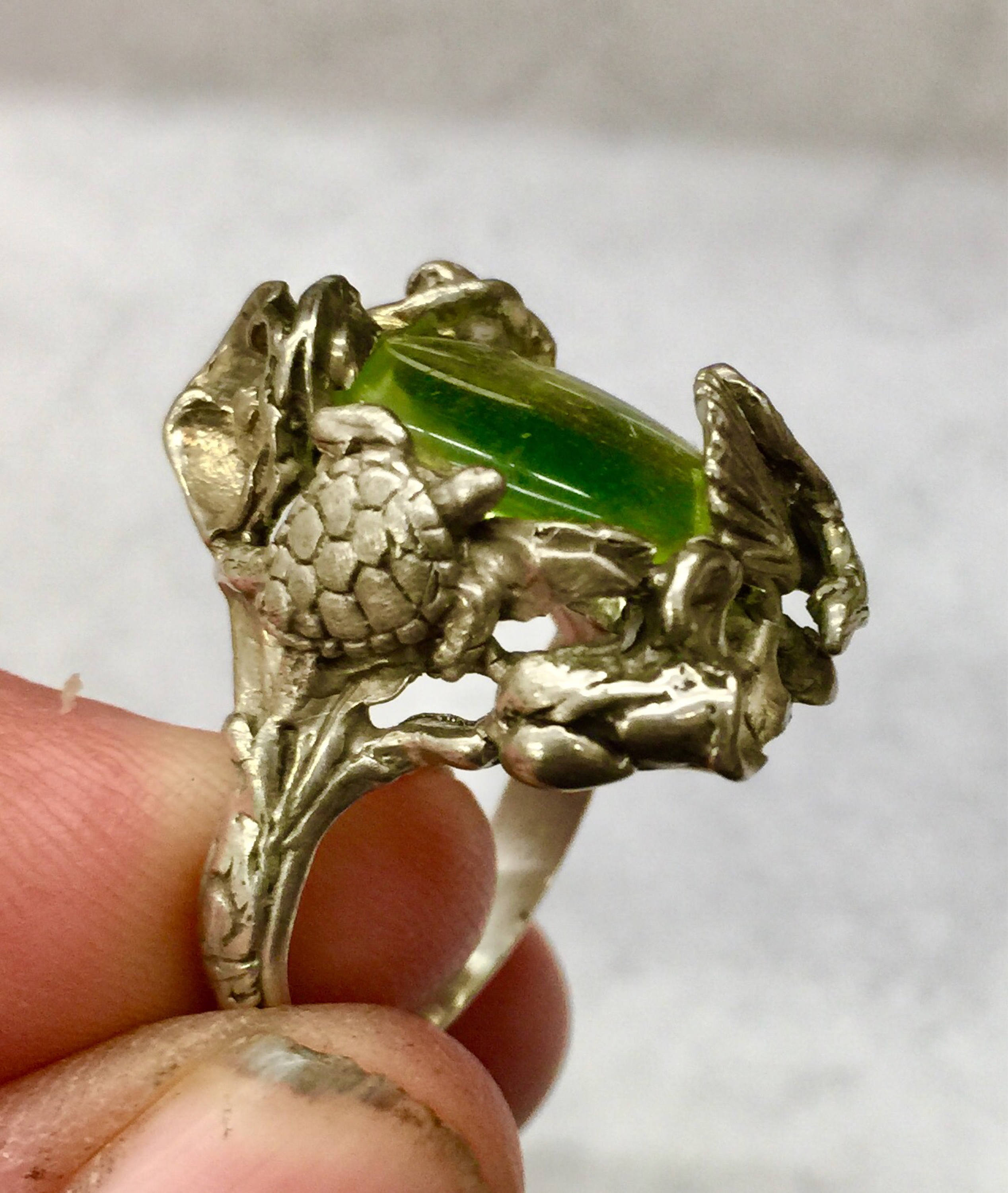 Nouveau Enchanted Mystical Magic Gazing Pool Mermaid Ring Sea Horse ...