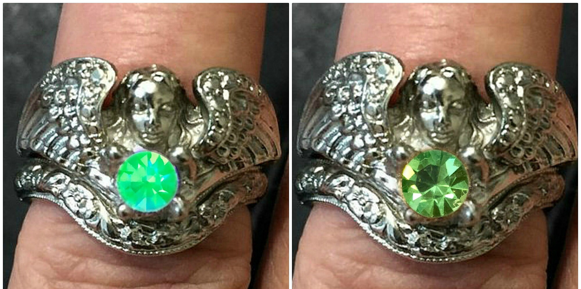 Heavenly Praying Victorian Angel Wedding Bridal Set Silver Renaissance ...