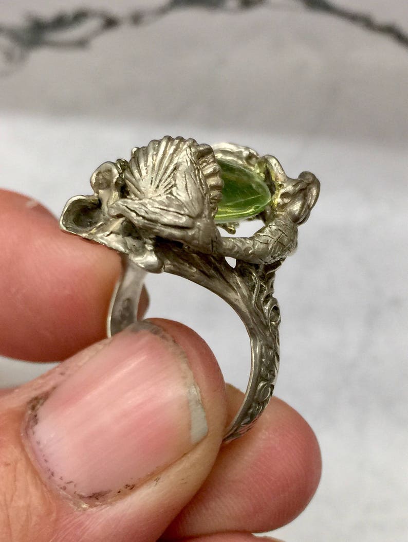 Nouveau Enchanted Mystical Magic Gazing Pool Mermaid Ring Sea Horse ...